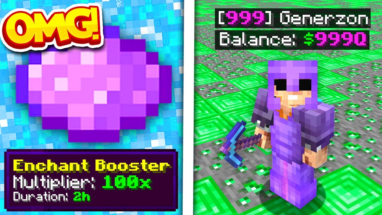 Mining with a 100X ENCHANT BUFF (INSANE) in MINECRAFT: PRISONS ...