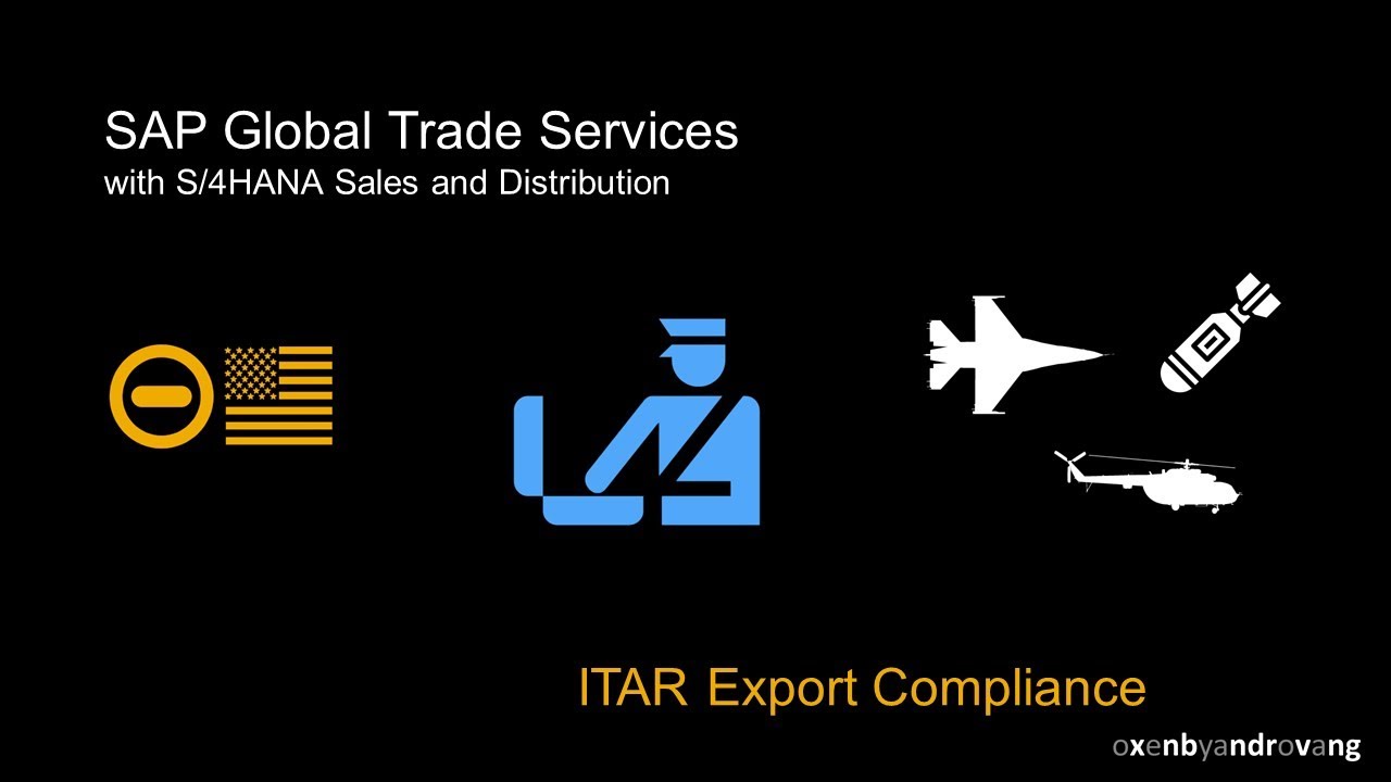 SAP Global Trade Services - ITAR Export Compliance - YouTube