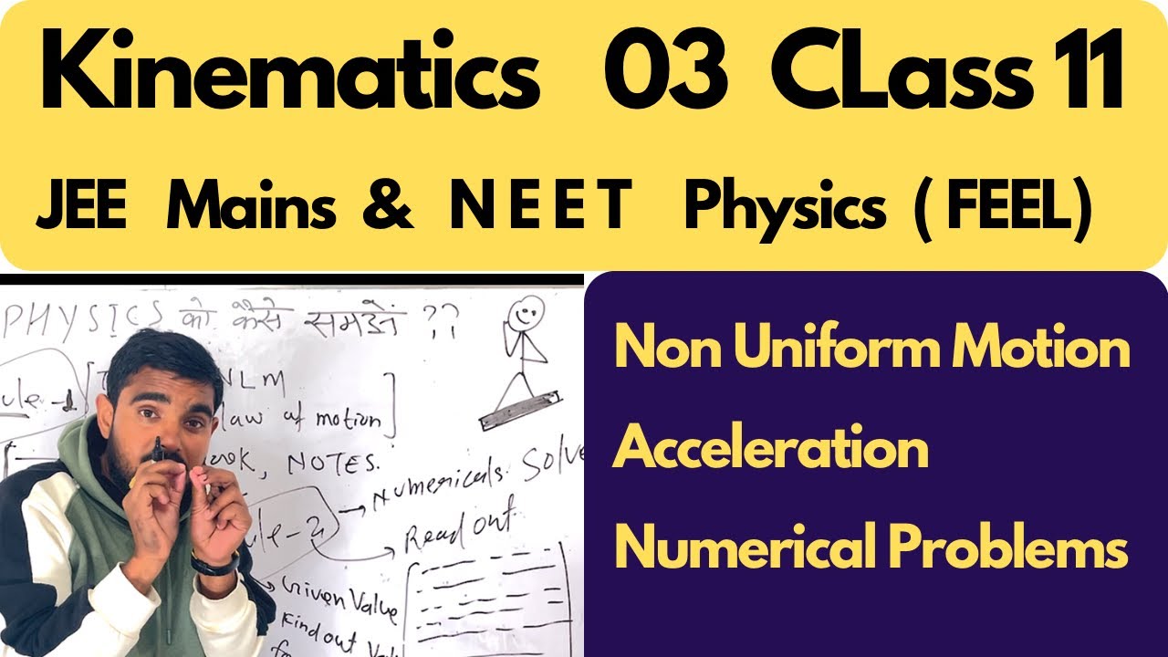 Kinematics 03 | Non Uniform Motion | Linear Motion | Motion Along ...