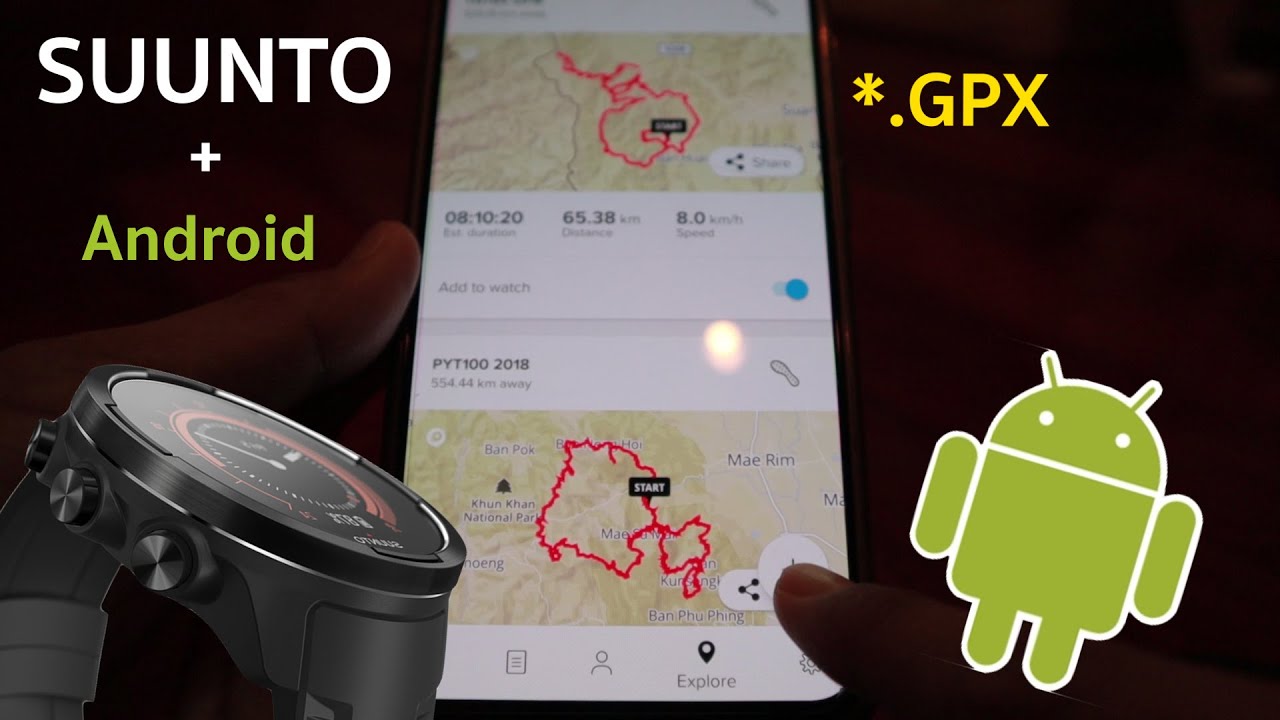 [Android] การโหลดแผนที่ .GPX และการใช้แผนที่ในการวิ่ง ลงในนาฬิกา suunto ...
