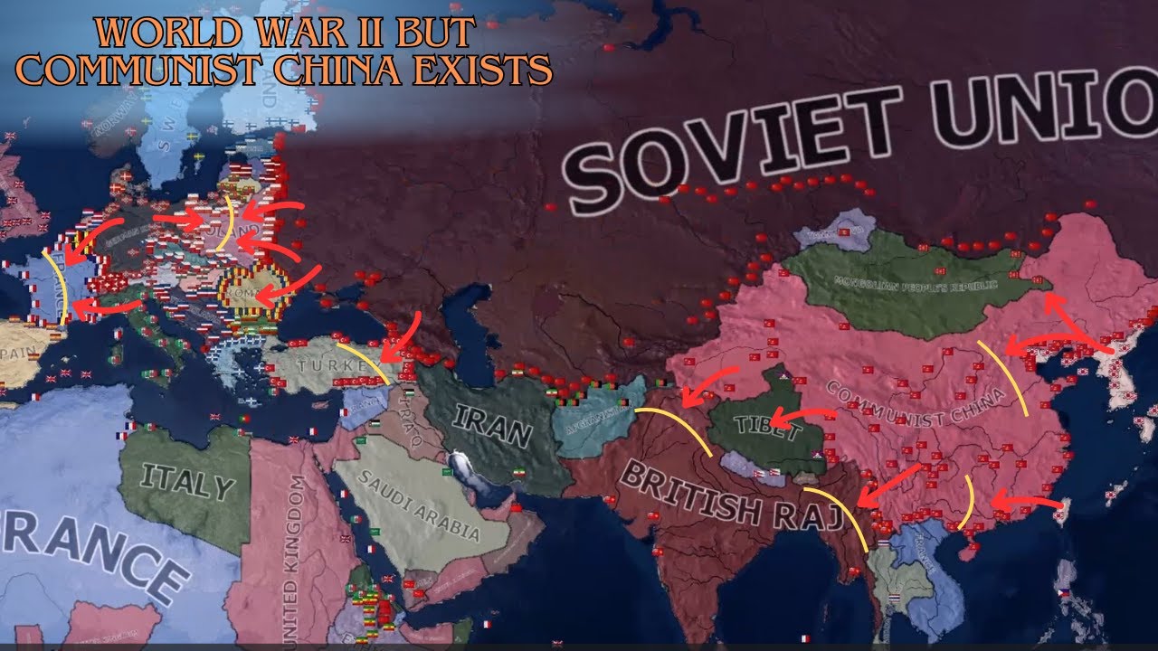 World War II but communist China exists - HOI4 timelapse - YouTube