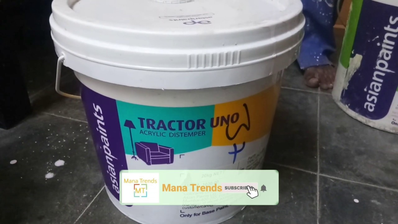 Tractor UNO latest bucket| Asian Paints| How to mix water and applying ...