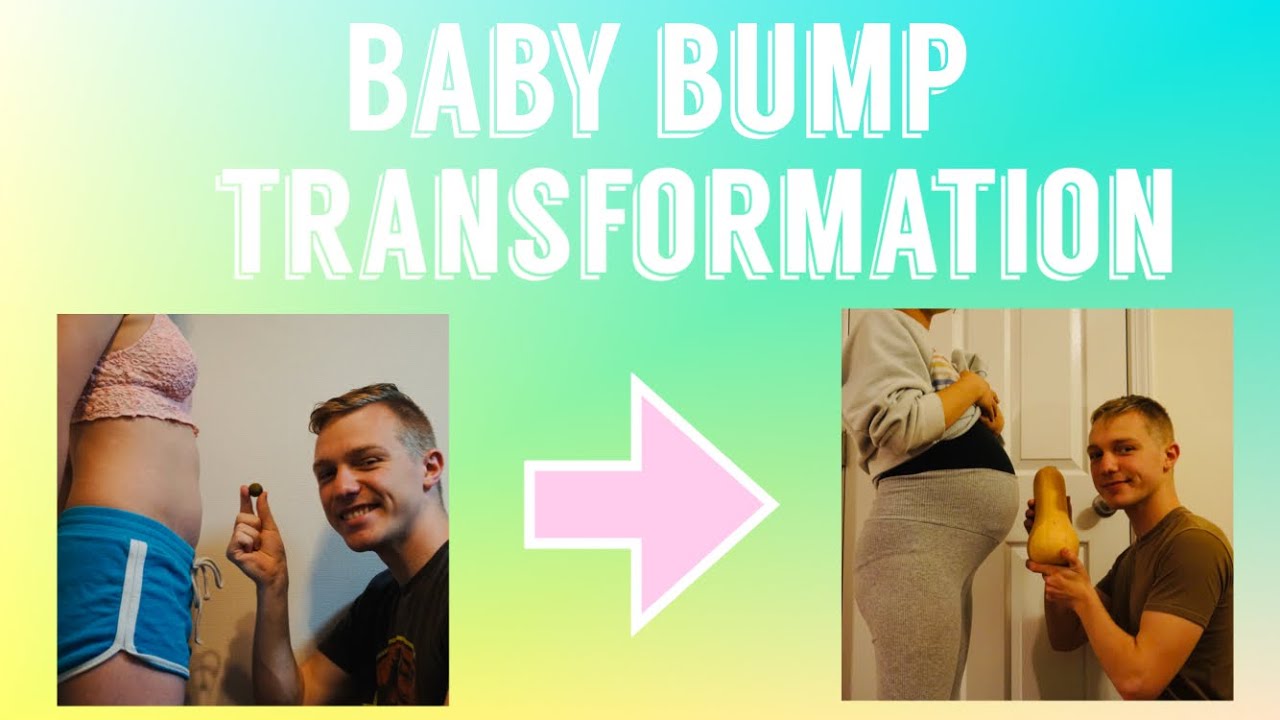 [国際結婚]妊娠中のお腹の変化 baby bump transformation - YouTube