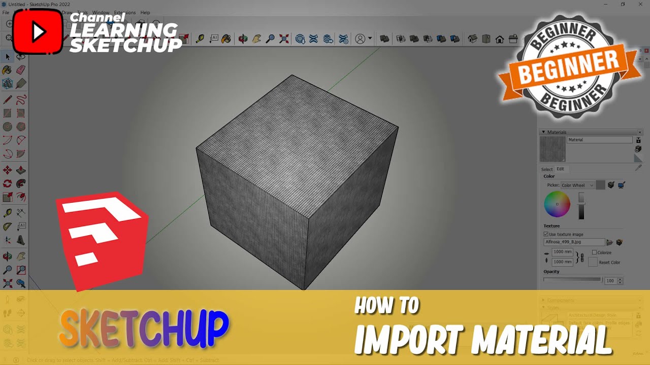 How To Import Material In Sketchup - YouTube