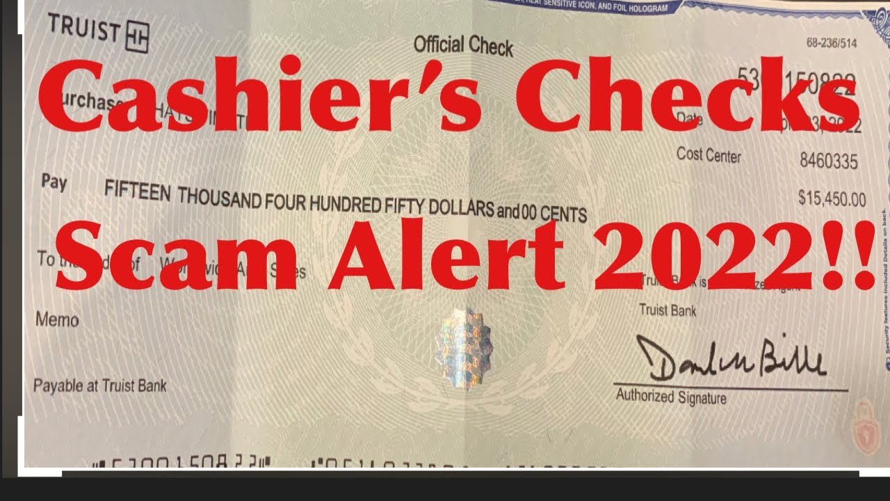 BE AWARE OF FAKE CASHIERS CHECK 2022! #CheckFraud #Checkscam #FakeCheck ...