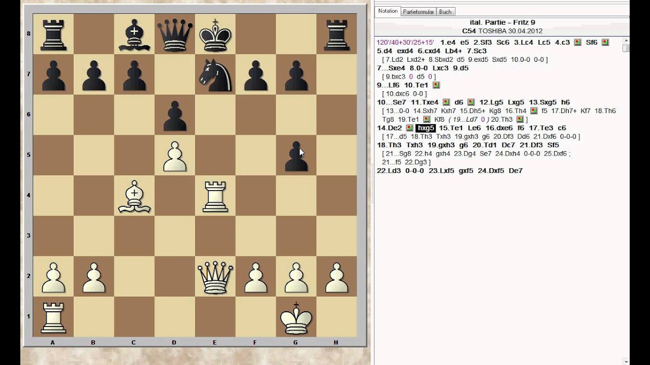 Schnellkurs der Schacheröffnungen 4 - die italienisches Partie mit 7 ...