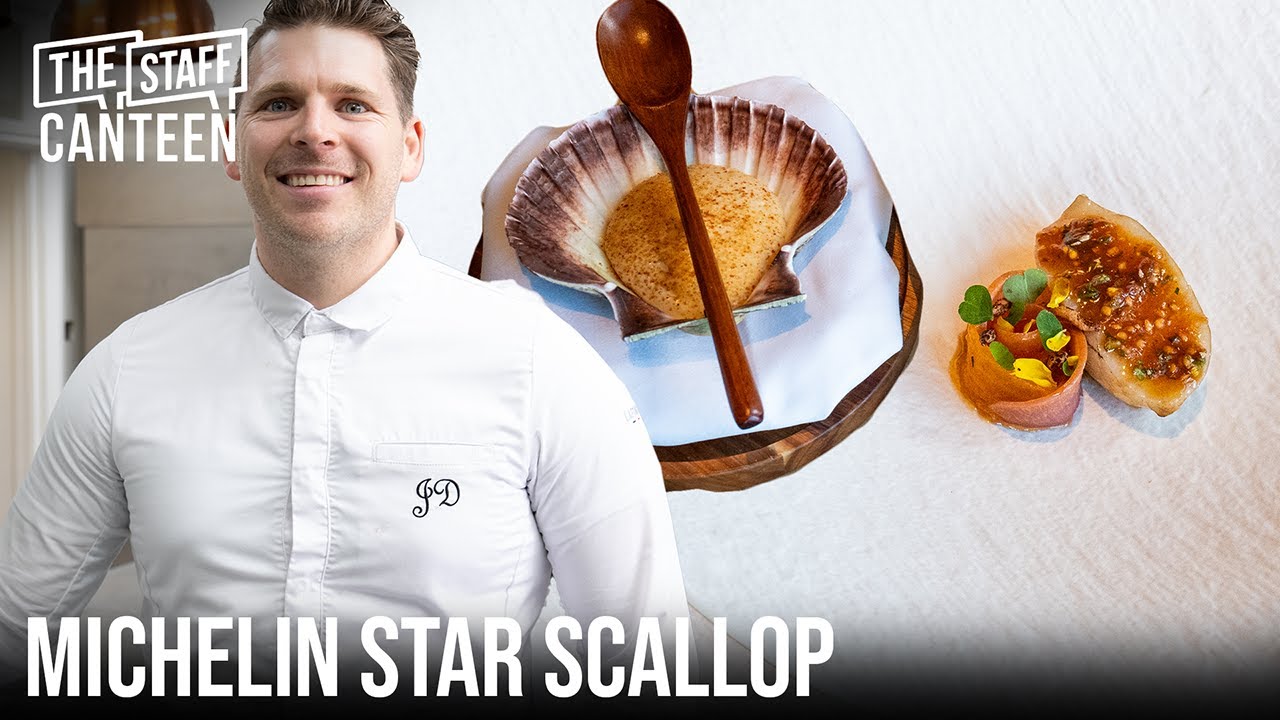 Michelin Star scallop, tomato and XO dish created by Chef Jean Delport ...