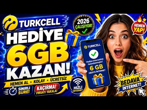🎁TURKCELL BEDAVA İNTERNET 2026 - TURKCELL BEDAVA 6GB İNTERNET KAZANMAK✅