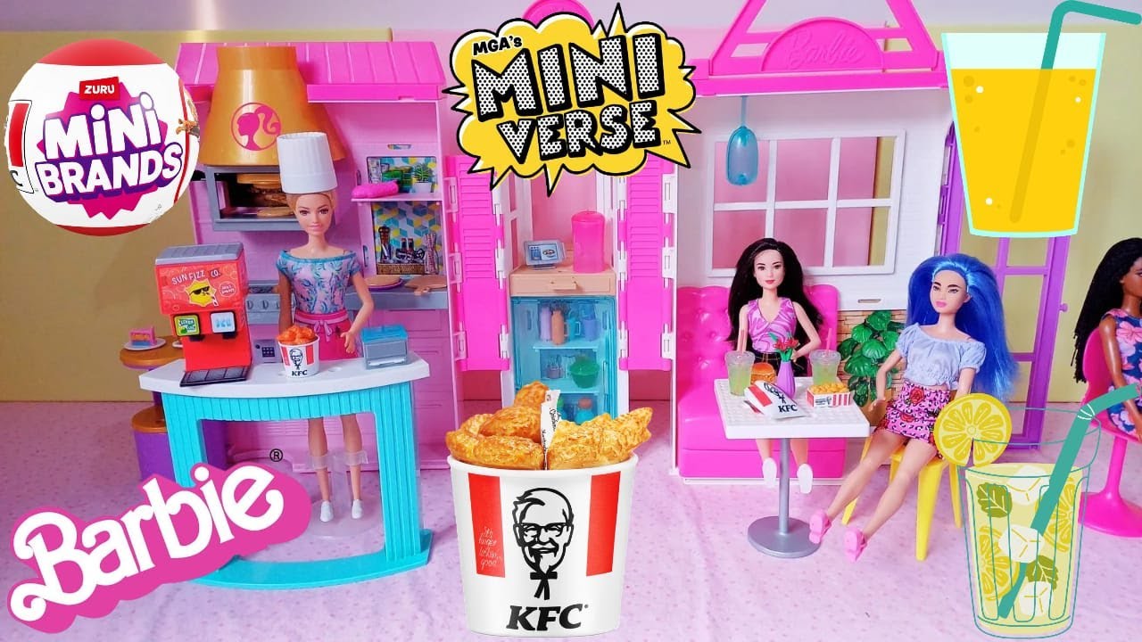 UNBOXING MINI VERSE Y MINI BRANDS! | @Barbie | Comida miniatura | @kfc ...
