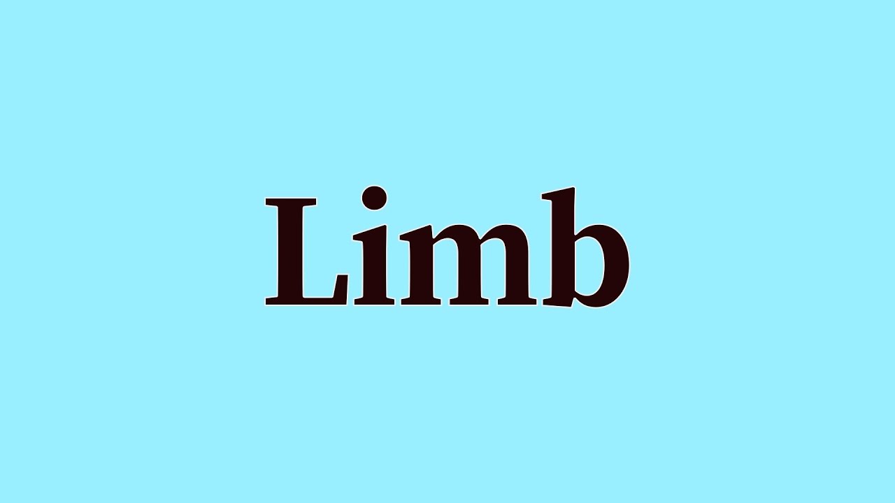 Limb Pronunciation and Meaning - YouTube