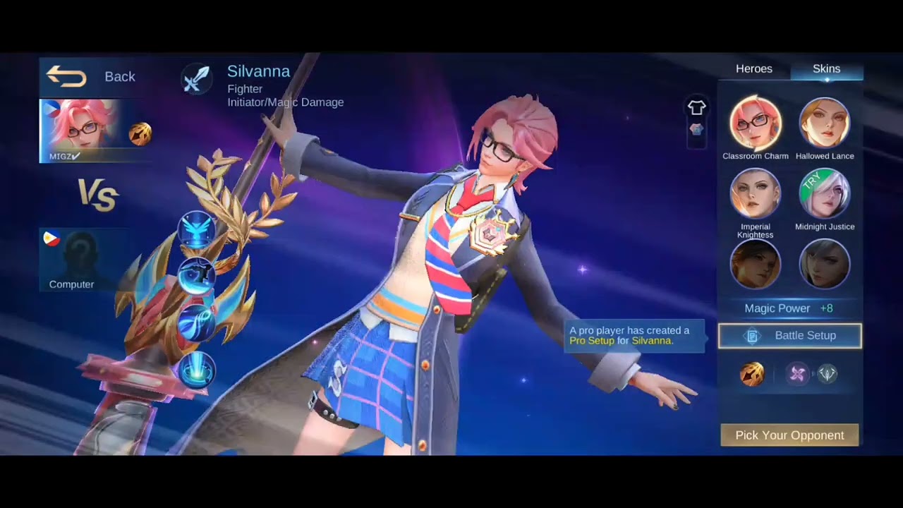 Silvanna's Special Skin "Classroom Charm" Skill Effects - YouTube