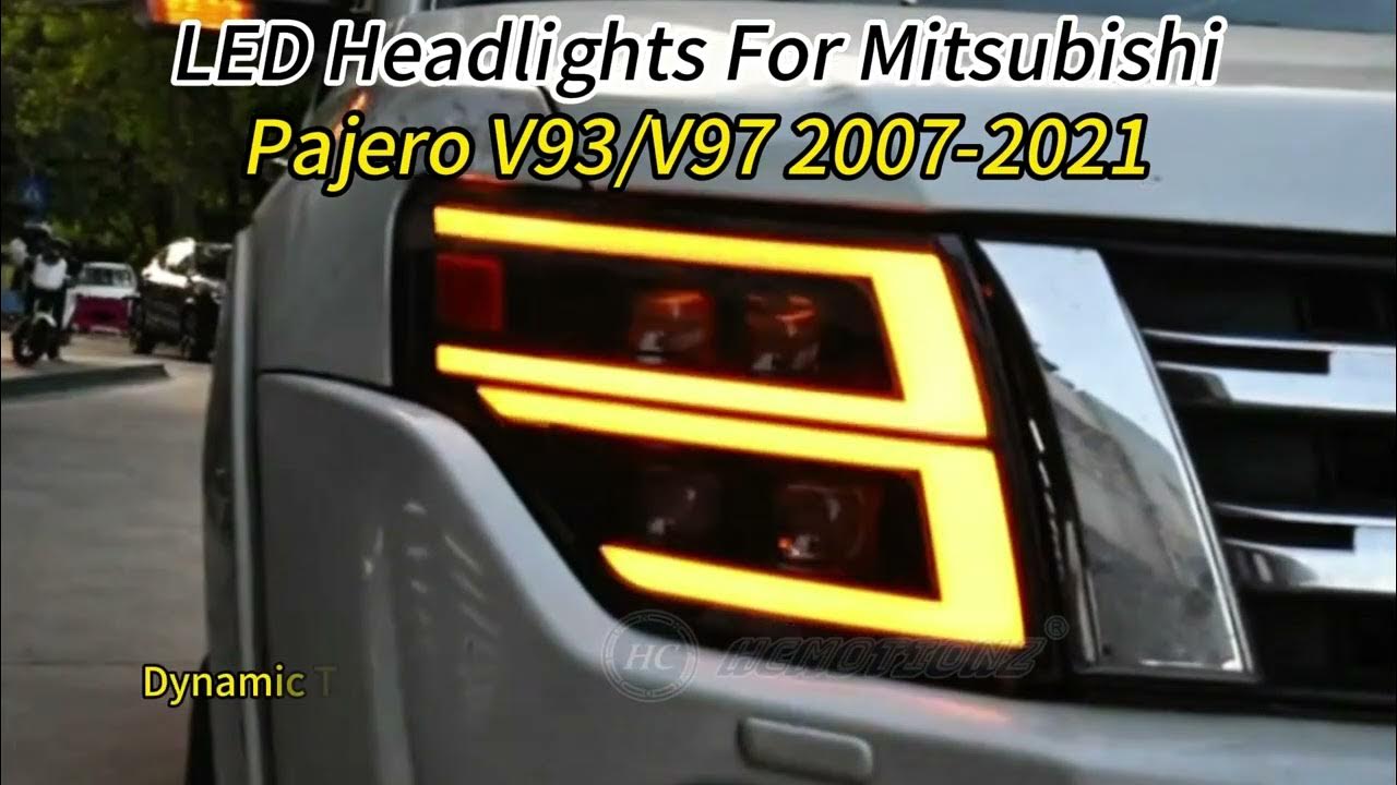 Mitsubishi パジェロ ヘッドライト 4代目 V93/V97 来た！ - YouTube