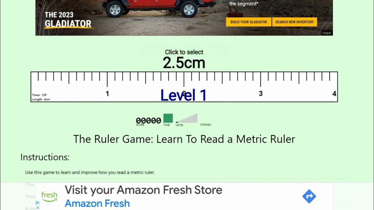 Metric Ruler Game Instructions - YouTube