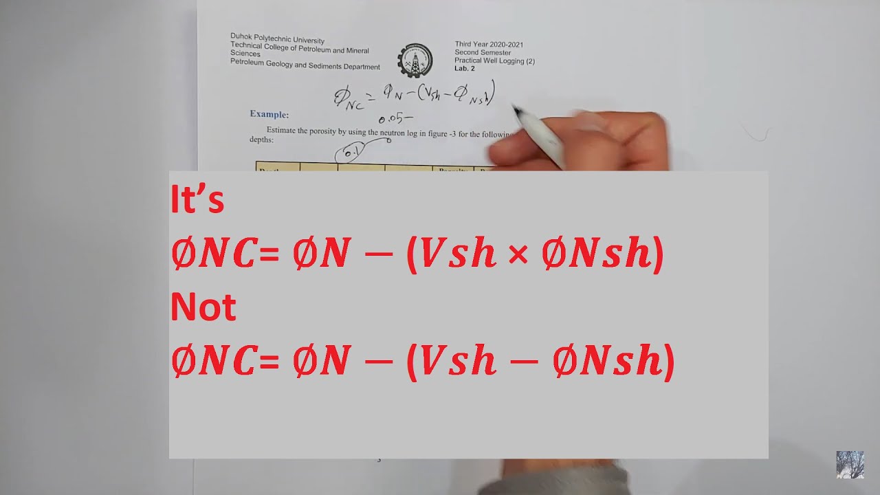 Neutron Log - Geology of Petroleum Stage 3 S2 Well Logging 2 Pr Lab2 ...