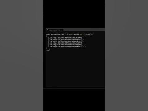 MongoDB limit method | Cursors in MongoDB #mongodb #nosql #database - YouTube