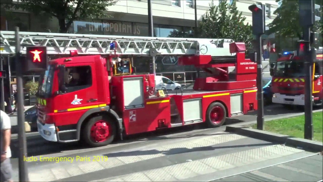 POMPIERS DE PARIS PS 208 EPA 114 BITCHE en urgence. Paris Fire dept ...