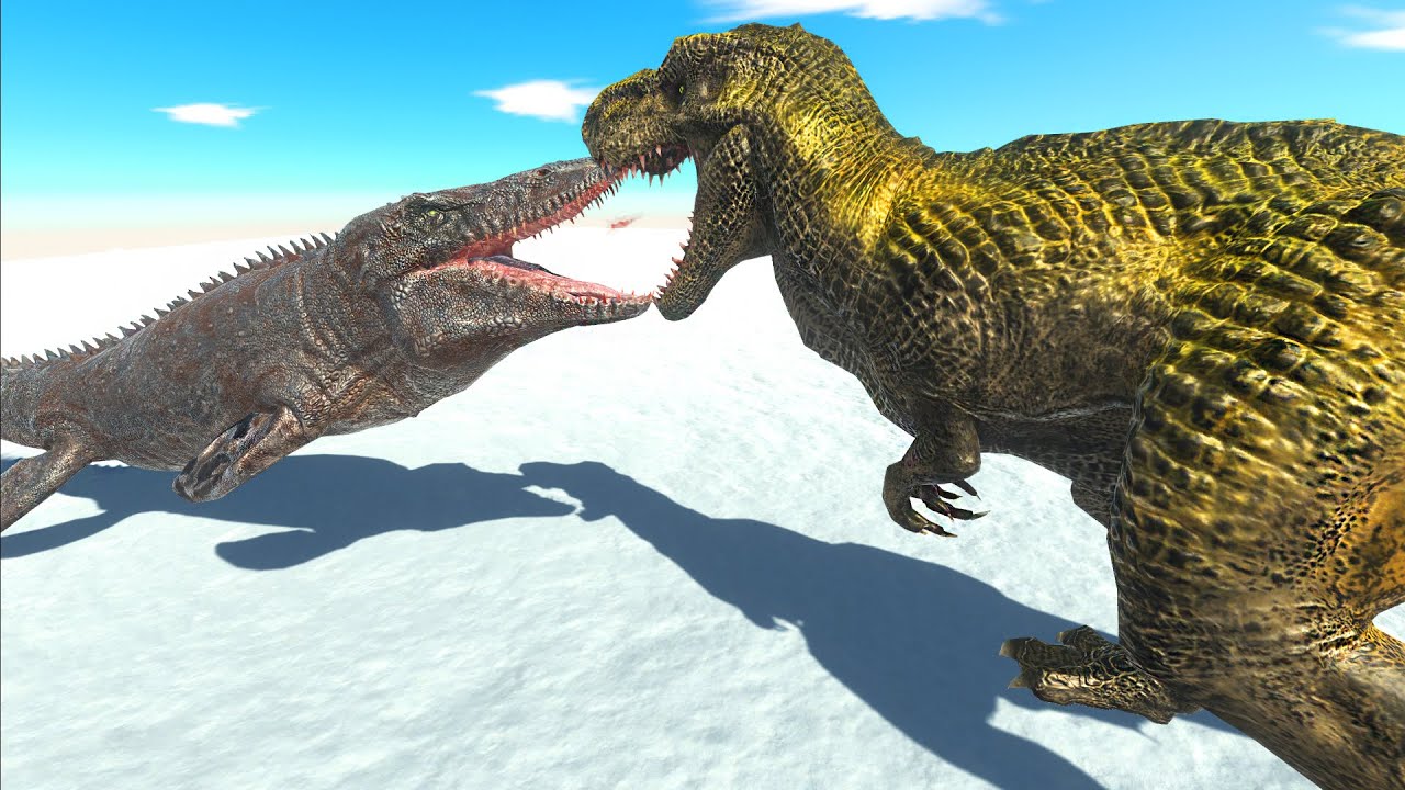 T REX vs PURUSSAURUS - Animal Revolt Battle Simulator - YouTube