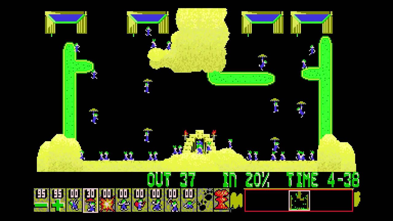 Lemmings Plus II [Cunning 21]: Floater Frenzy - YouTube