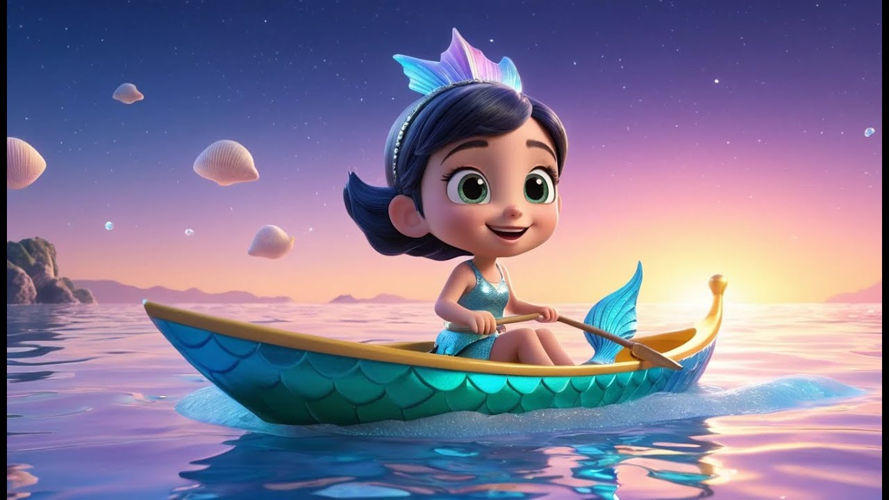 Row, Row, Row Your Mermaid Boat | Magical Mermaid Song for Kids ...