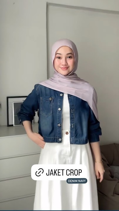 JAKET CROP DENIM NAVY 🥰🥳 #shortsfeed #indonesia #jaketmurah - YouTube