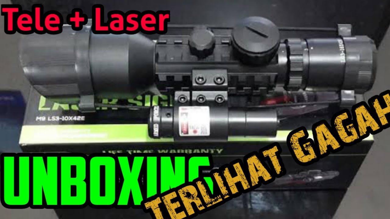 UNBOXING M9 Riflescope M9 LS 3-10x42E With Laser Sight - YouTube