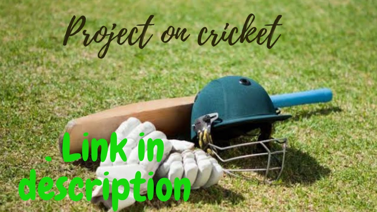 Physical education project on cricket | class 12 | - YouTube