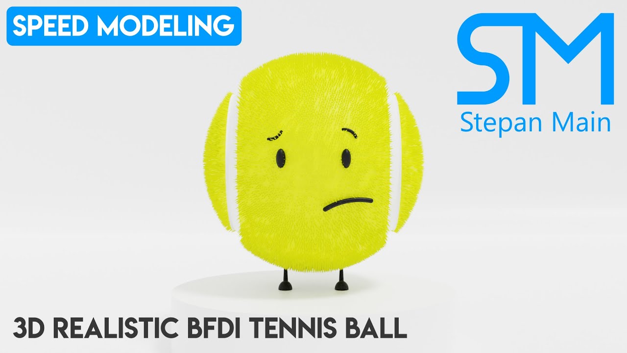 Speed Modeling - 3D Realistic BFDI Tennis Ball in Blender - YouTube