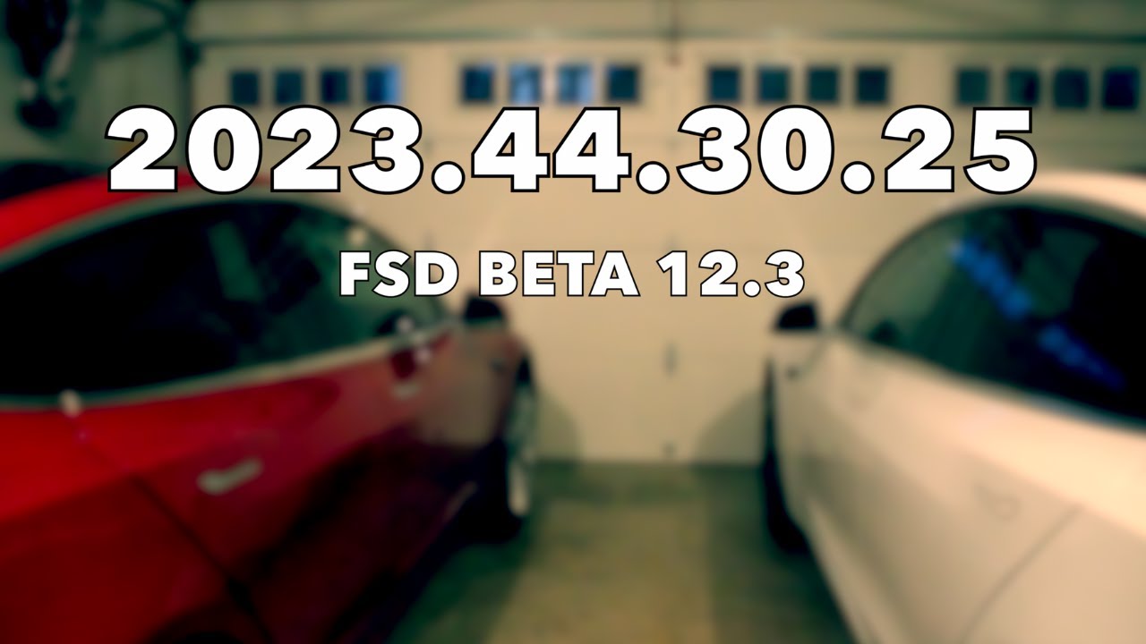 FSD Beta 12.3 | Tesla Software Update 2023.44.30.25 - YouTube