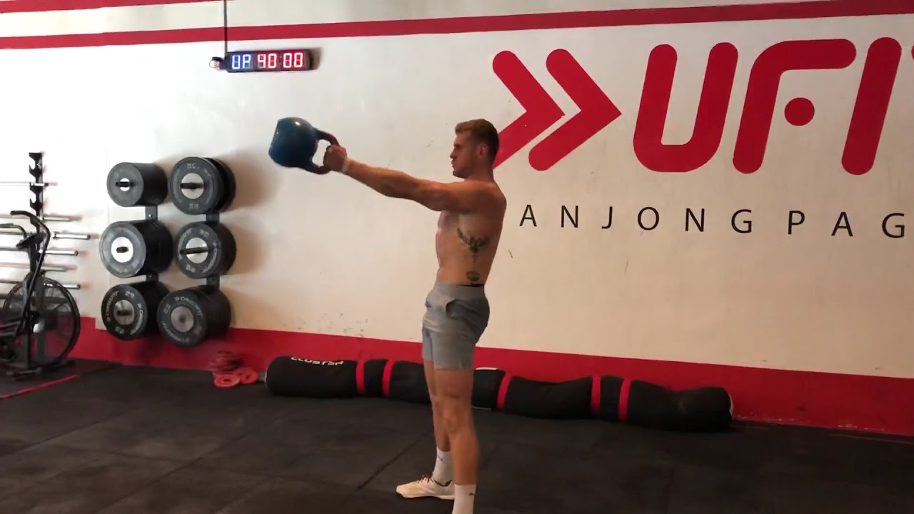 Dual Kettlebell Push Up, Swing & Snatch - YouTube