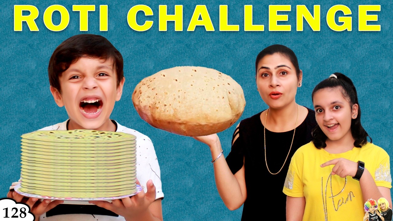 ROTI CHALLENGE | Funny Moral Story for kids | Healthy eating | AAYU AND ...