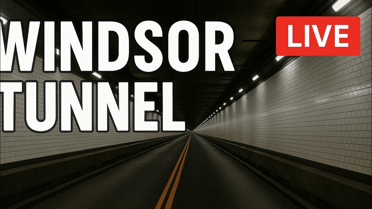 LIVE: Windsor-Detroit Tunnel View | Real-Time Border Crossing 🚘🇨🇦🇺🇸 ...