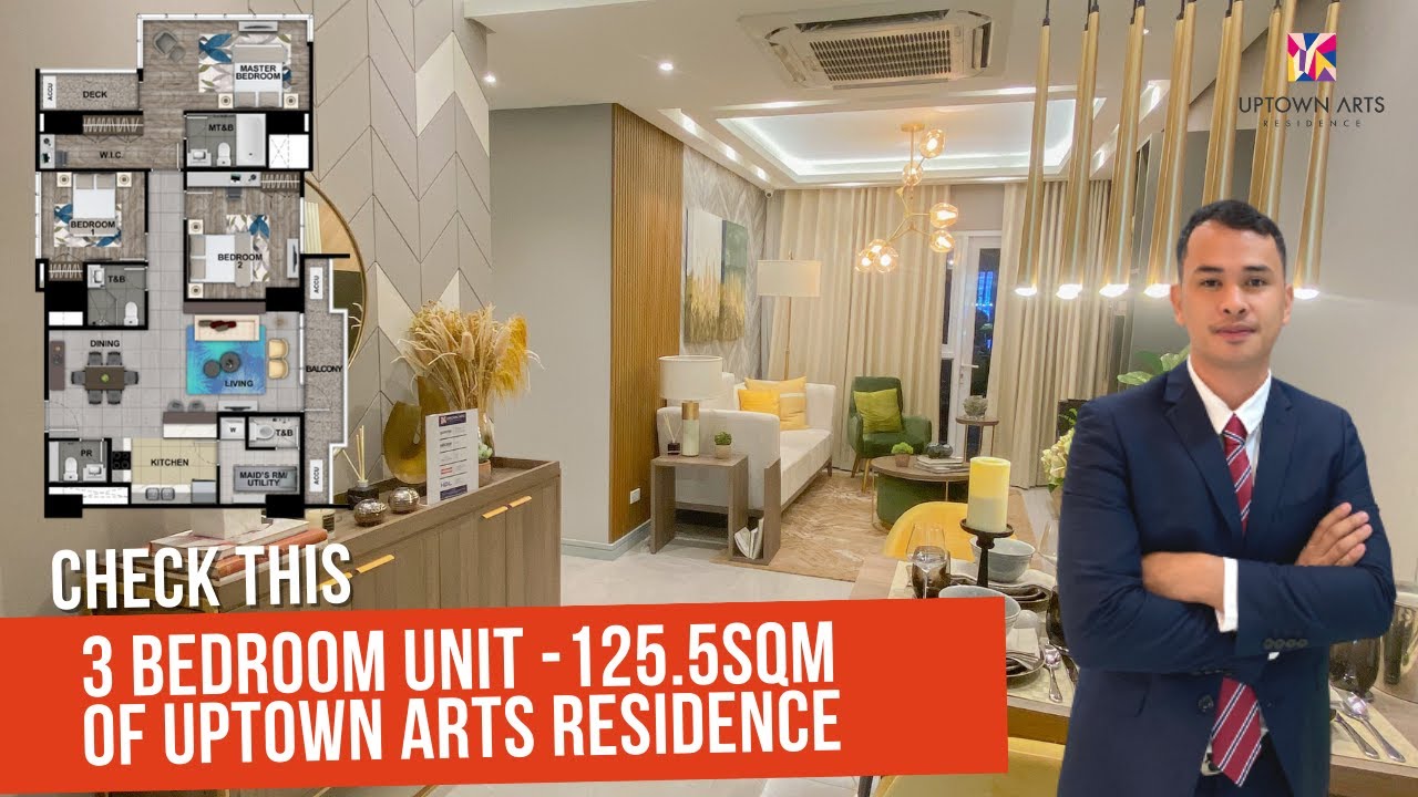 Condo Tour: 3 Bedroom Unit with Balcony in Uptown Arts Residence - Size ...