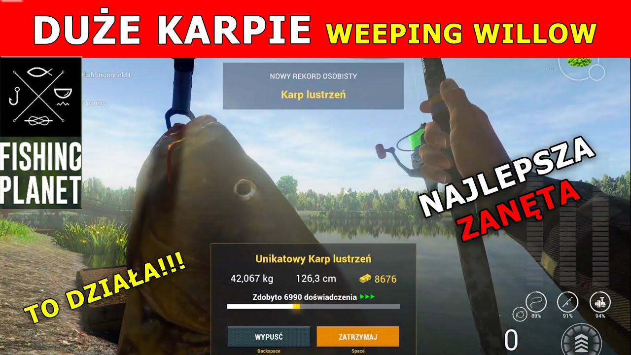 Fishing Planet Zanęta na Duże Karpie Weeping Willow Anglia. Big Carps ...