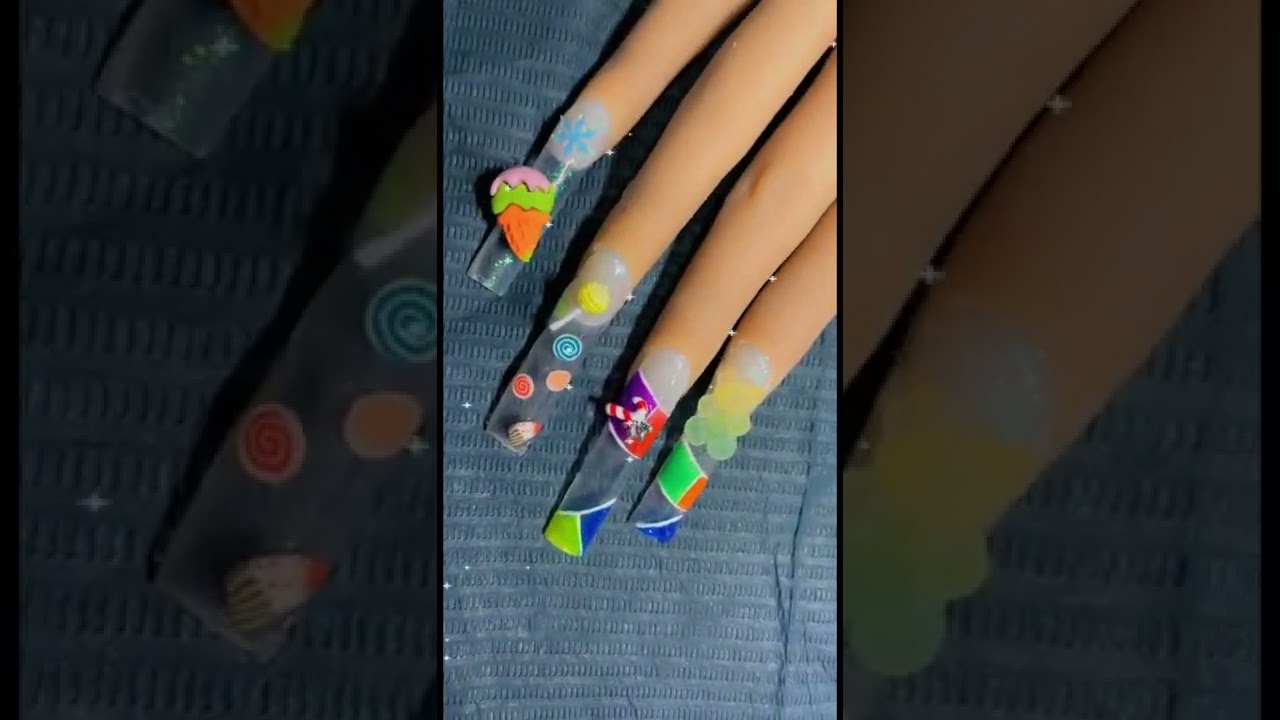 Candyland nails #beginner #practicemakesprogress - YouTube