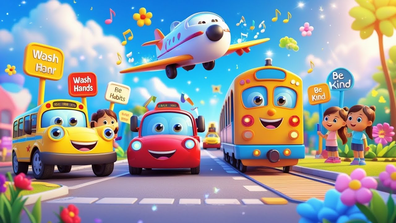 🌈 Vroom Vroom Vehicle Song 🚙 ️🚓 | Learn Vehicles for Kids with Fun ...