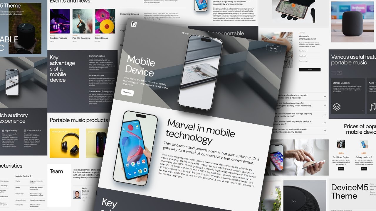 Affiliate Marketing Website Builder | Mobile device Website Theme ...