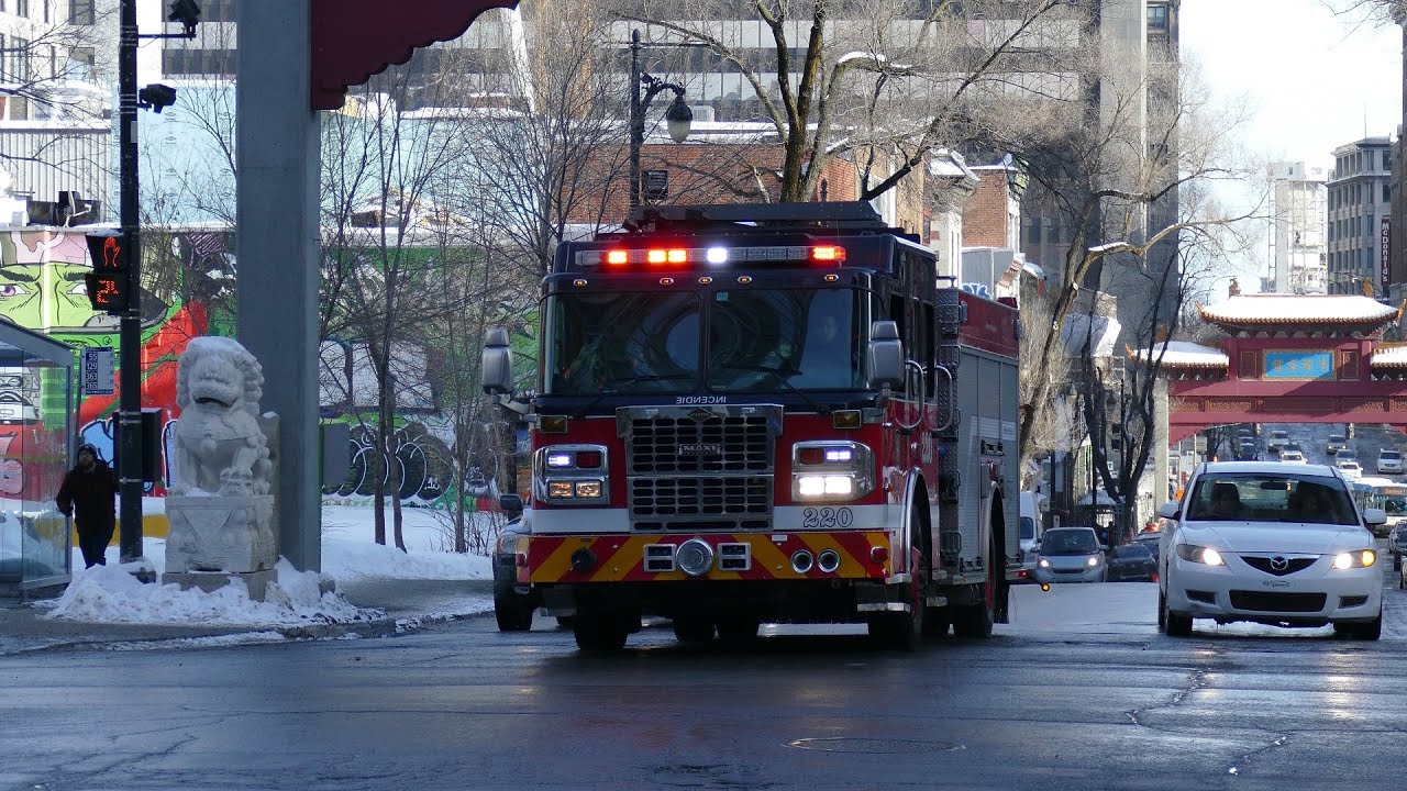 POMPIERS DE MONTRÉAL EN ACTION | FIREFIGHTERS IN ACTION | RESPONDING ...