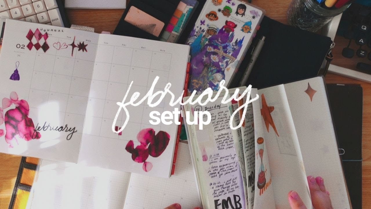 february set up in my journals Hobonichi Weeks, Traveler's Notebook ...