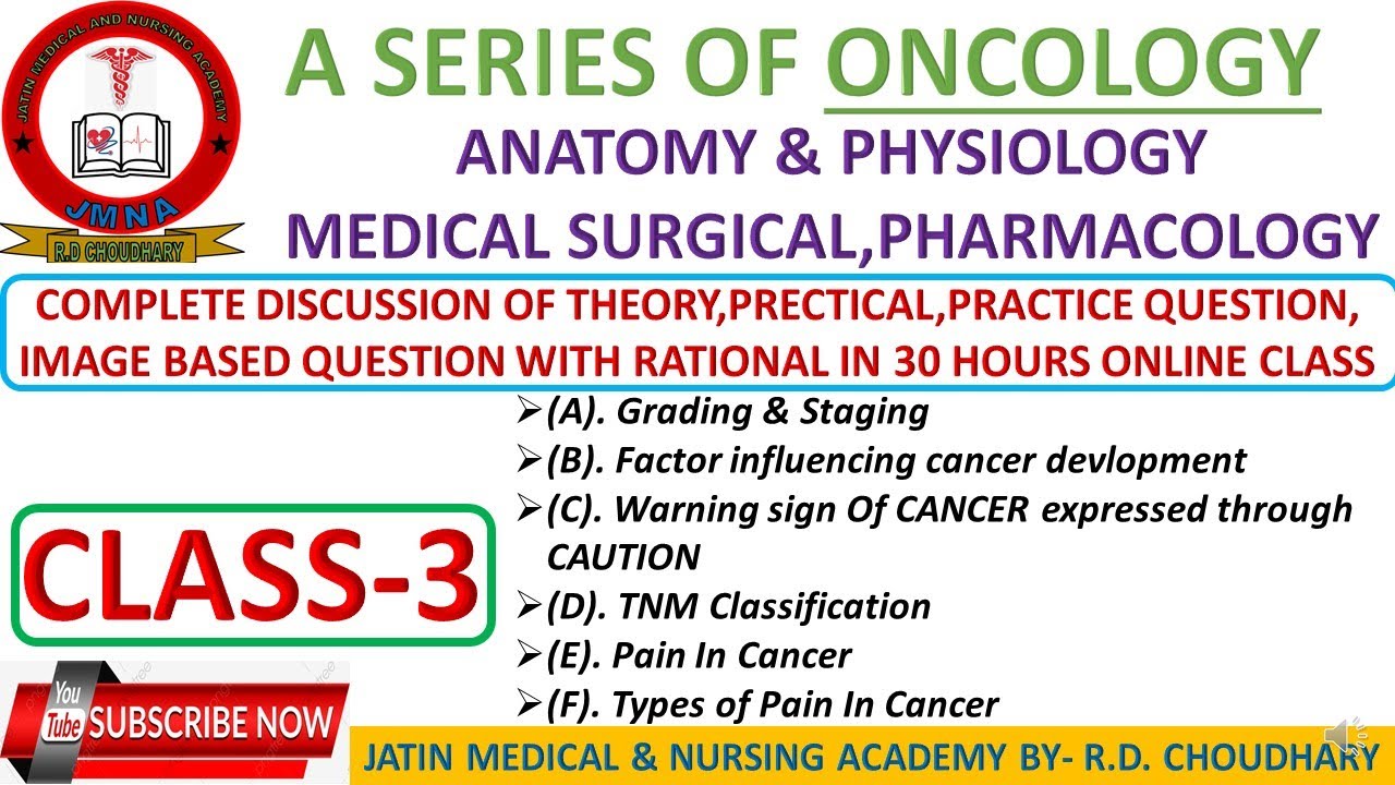 Oncology Class-3 Cancer Stages & Grade || Cancer Caution, Factor ...