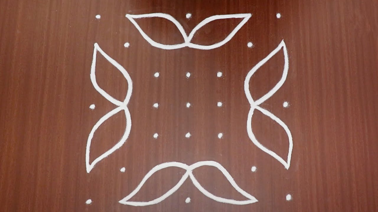 7*7🌺Dots🌺Beautiful Easy🌺Rangoli🌺Design Step By Step For Beginners | new ...