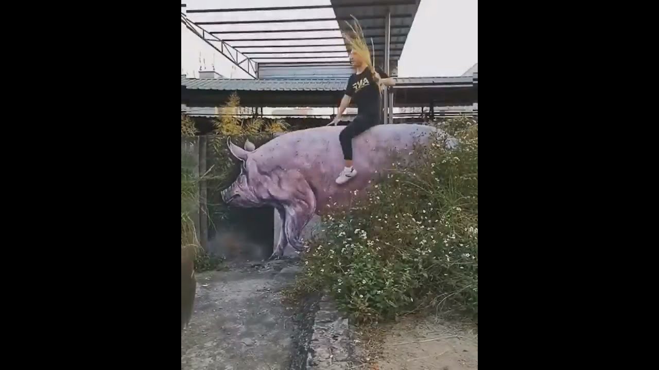 The pink pig is real! (almost) - YouTube