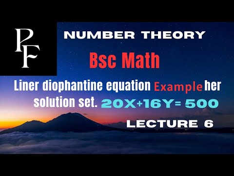 linear diophantine equation example | L 6 | number theory in hindi ...