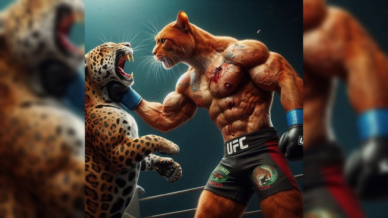 Cat Vs Jaguar UFC Fight Revenge Ginger Cat - YouTube