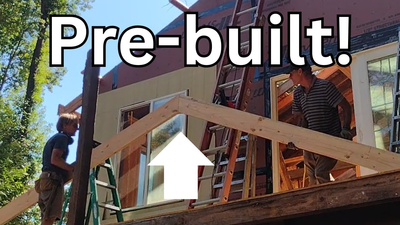 RAFTERS installed in ONE Piece | Gable End Barge Rafter with 2x4 ...