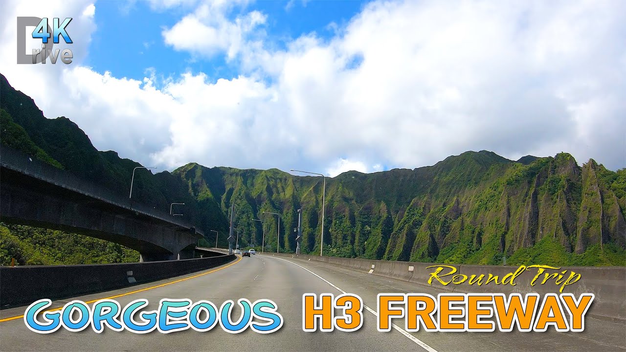 Gorgeous H-3 Freeway Round Trip | Honolulu - Kaneohe - Waikiki | GoPro ...