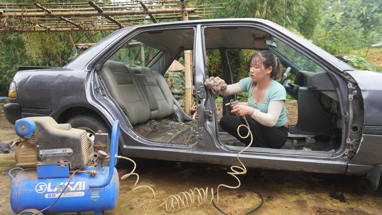 Full restoration ancient Toyota Corona in 1989 | Genius girl restoring ...