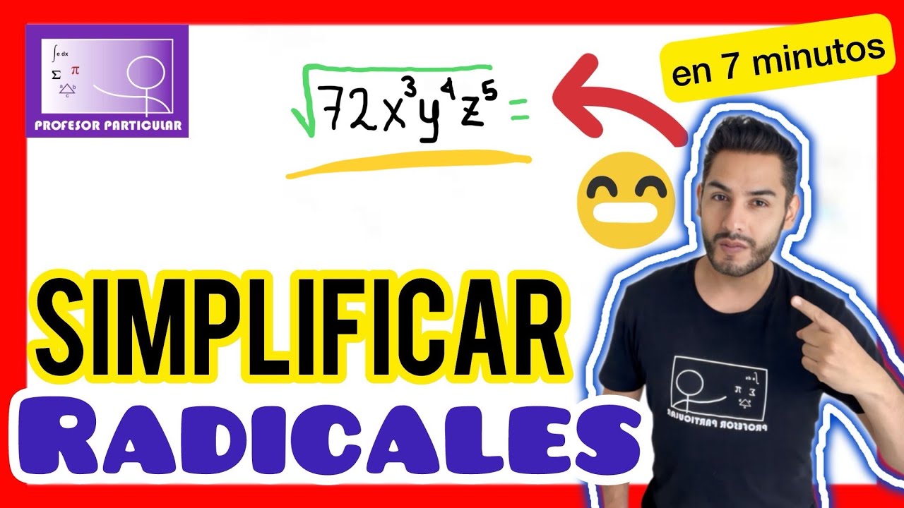 SIMPLIFICAR RADICALES con variables [𝘼𝙥𝙧é𝙣𝙙𝙚𝙡𝙤 𝙚𝙣 3 𝙋𝙖𝙨𝙤𝙨😎 🫵 💯 ...