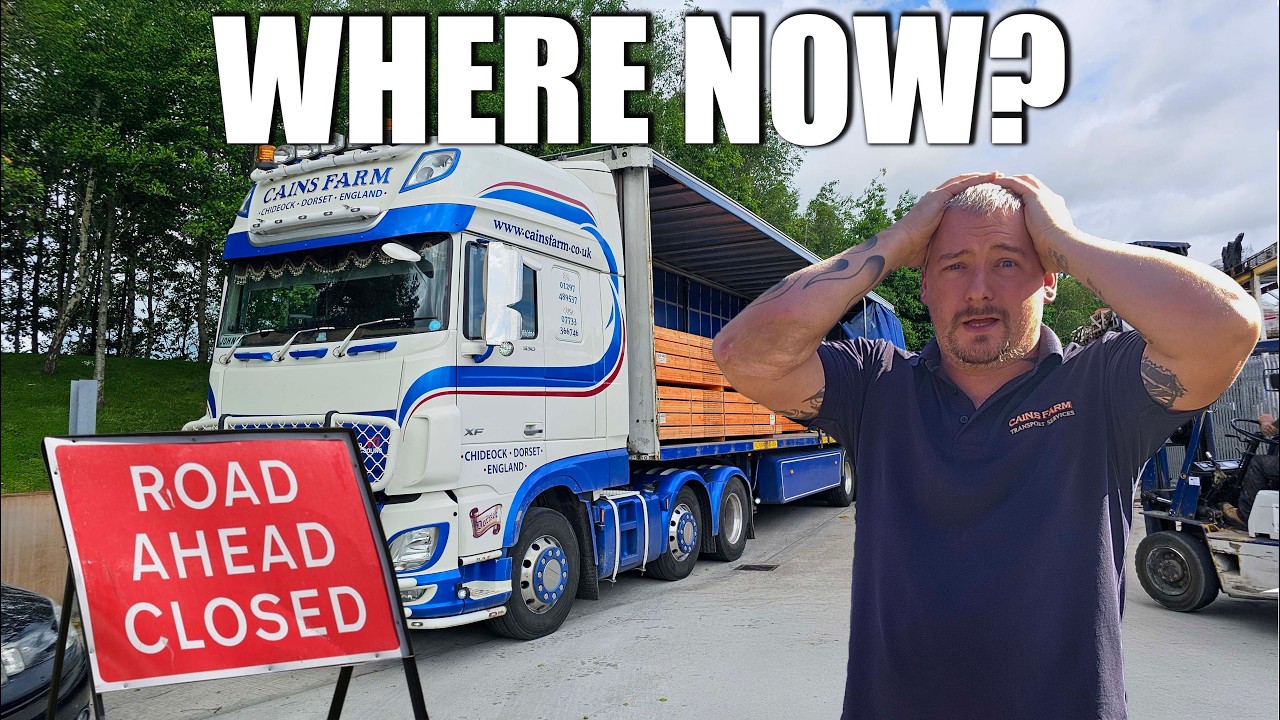 The REAL Struggle of HGV Drivers on Closed Roads - YouTube