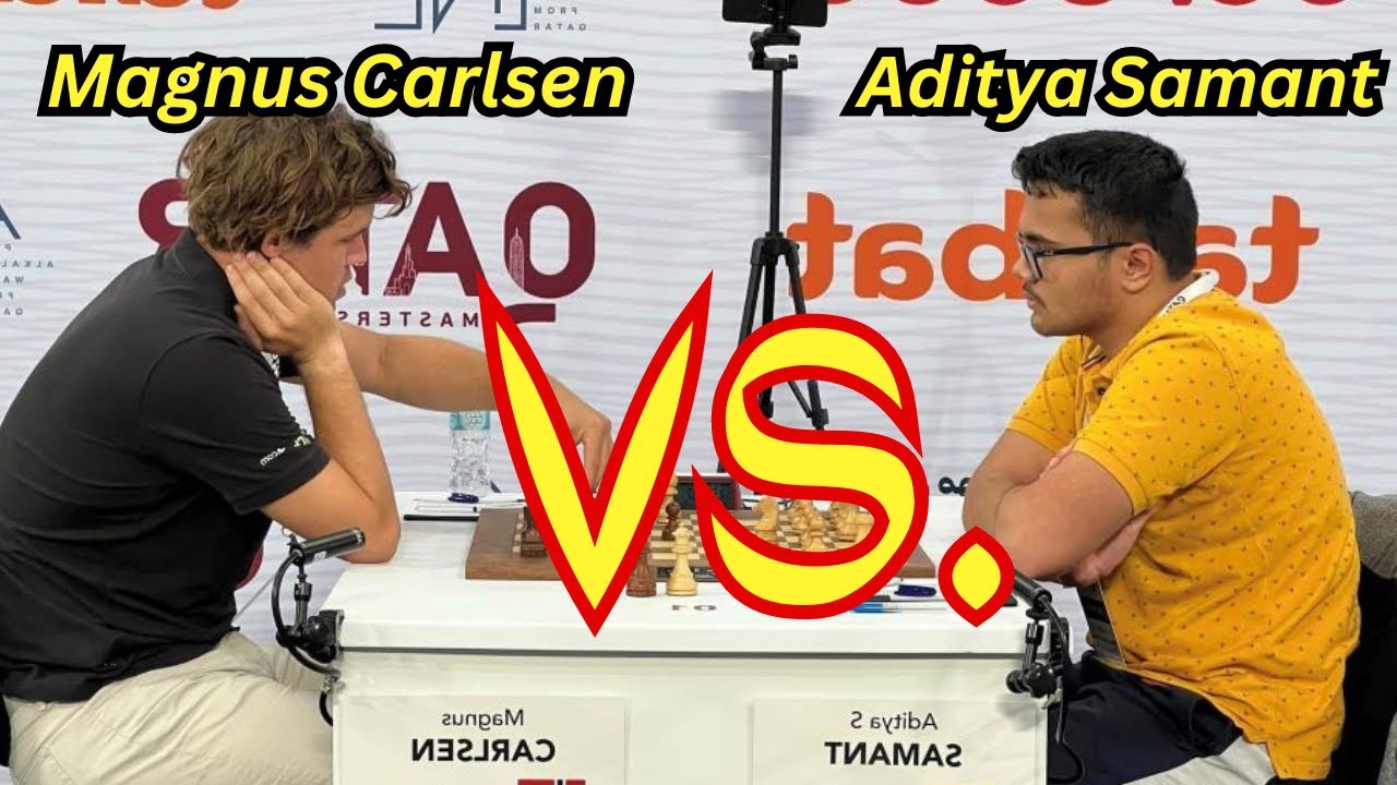 Magnus Carlsen (2839) vs Aditya Samant (2511) | Qatar Masters Open 2023 ...