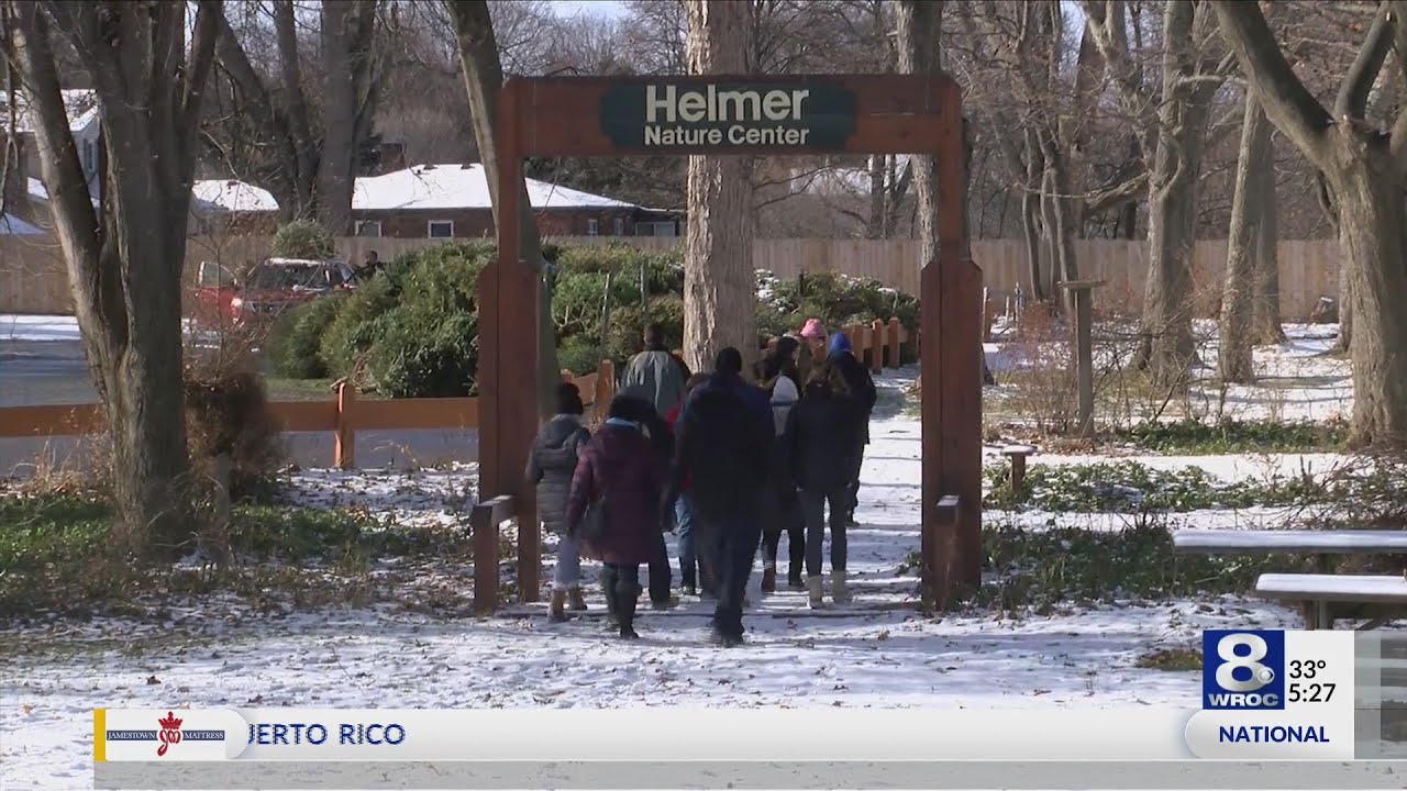 Hike and Flight — Snowshoeing at the Helmer Nature Center - YouTube